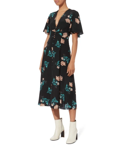 Nicholas Piper Floral Button Midi Dress | ModeSens