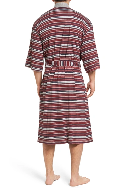 Majestic Big Daddy Robe In Brick Stripe | ModeSens