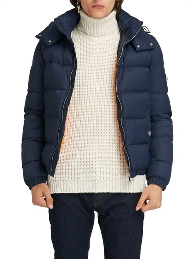 Versace Gianni Navy Quilted Jacket | ModeSens