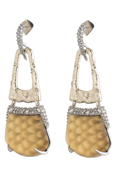 Alexis Bittar Lucite Crystal Accent Drop Earrings In Gold Snake Print ...