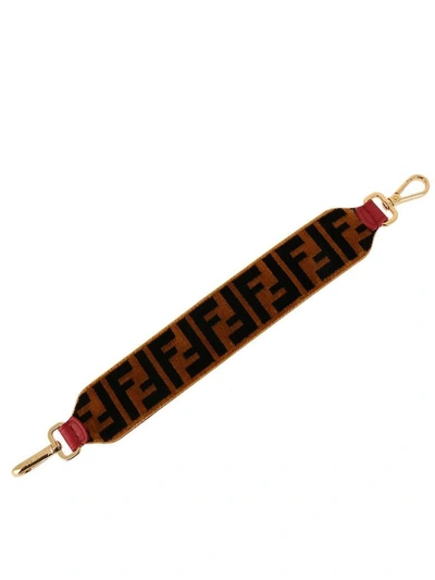 Fendi Strap You Mini Tapestry Ff Strap For Handbag In Brown | ModeSens