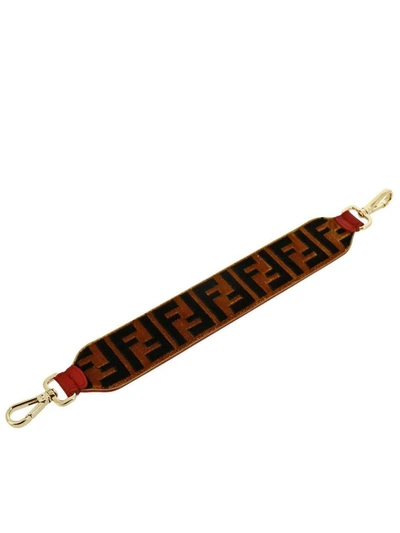 Fendi Strap You Mini Tapestry Ff Strap For Handbag In Brown | ModeSens