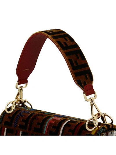 Fendi Strap You Mini Tapestry Ff Strap For Handbag In Brown | ModeSens