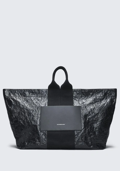 Alexander Wang Aw Logo Crackled Extra Large Tote Bag In Black | ModeSens