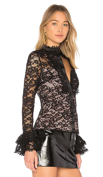 Alexis Inna Illusion Lace Top In Black | ModeSens