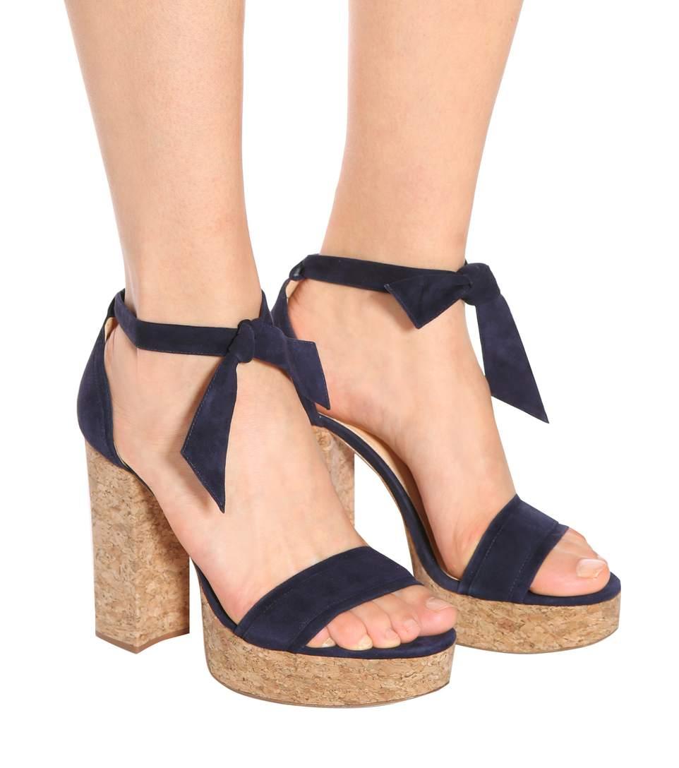alexandre birman celine suede platform sandals