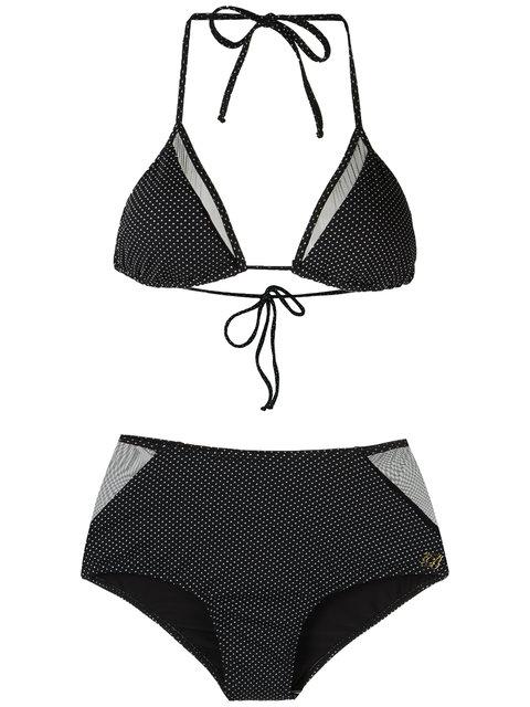Brigitte Panelled Bikini Set In Black Modesens