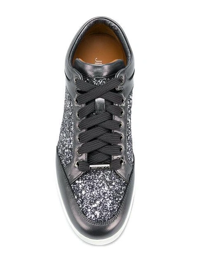 Jimmy Choo Miami Gunmetal Mix Star Coarse Glitter Fabric And Metallic ...