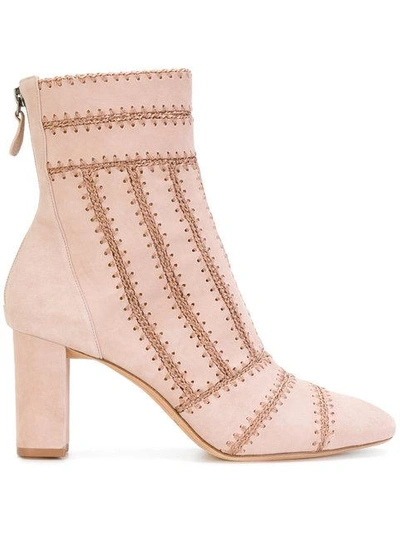 Alexandre Birman Stitch Panelled Ankle Boots | ModeSens