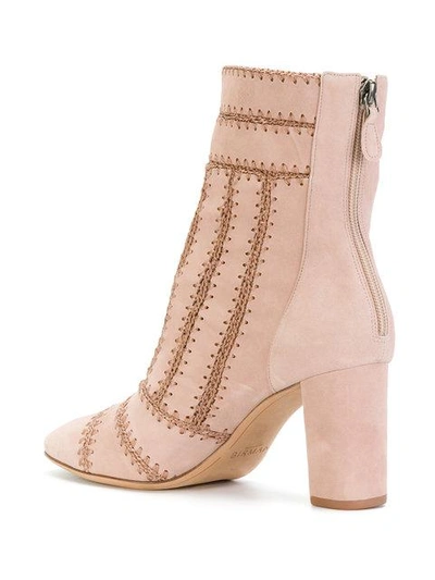 Alexandre Birman Stitch Panelled Ankle Boots | ModeSens