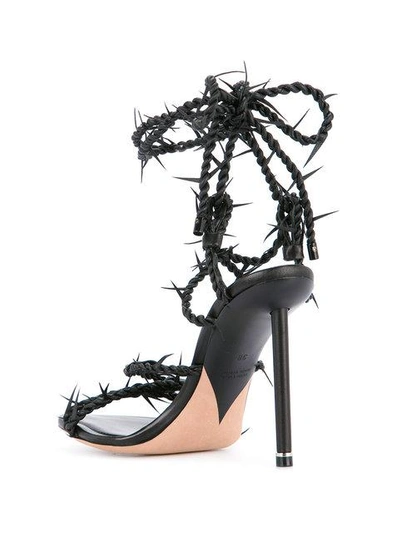 Alexander Wang Lexie Barbed Wire High Stilettos In Black | ModeSens