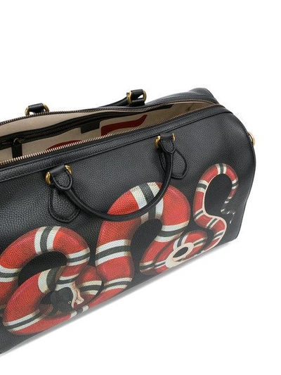 Gucci Men's King Snake-print Duffel Bag In Black | ModeSens