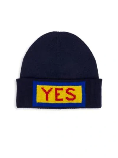 Fendi Yes Vocabulary Beanie In Blue | ModeSens