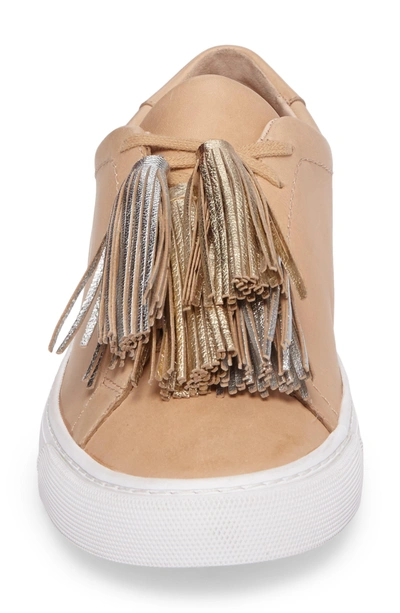 Loeffler Randall Logan Leather Low-top Tassel Sneakers In Natural ...