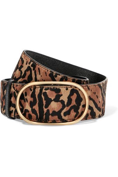 Leopard Print Calf Hair Belt
