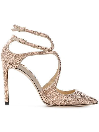 Jimmy Choo Lancer 100 Pumps - Metallic | ModeSens