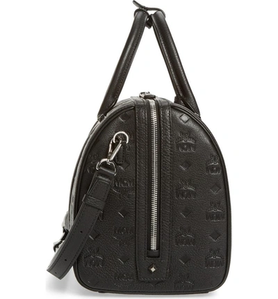 Mcm Signature Monogram Embossed Leather Crossbody Bag - Black | ModeSens
