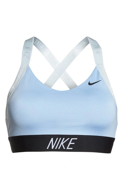 Nike Pro Indy Logo Sports Bra In Royal Tink Modesens