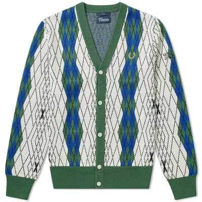 Fred Perry X Thames Argyle Cardigan In Green | ModeSens