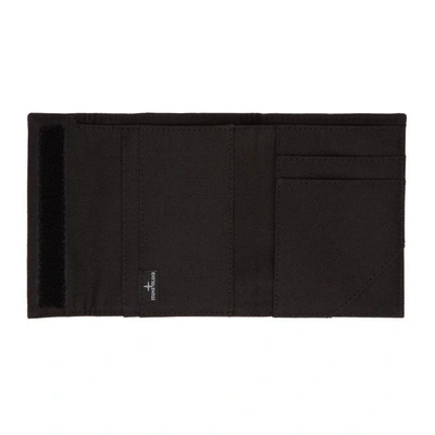 Stone Island Black Logo Wallet In V0029 Black | ModeSens