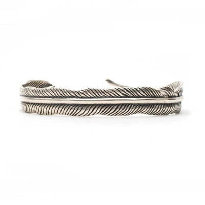 Serge Denimes Silver Feather Bangle | ModeSens