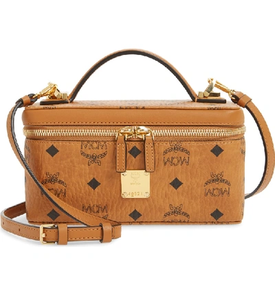 Mcm Visetos Coated Canvas Vanity Case - Brown In Cognac Brown/gold ...