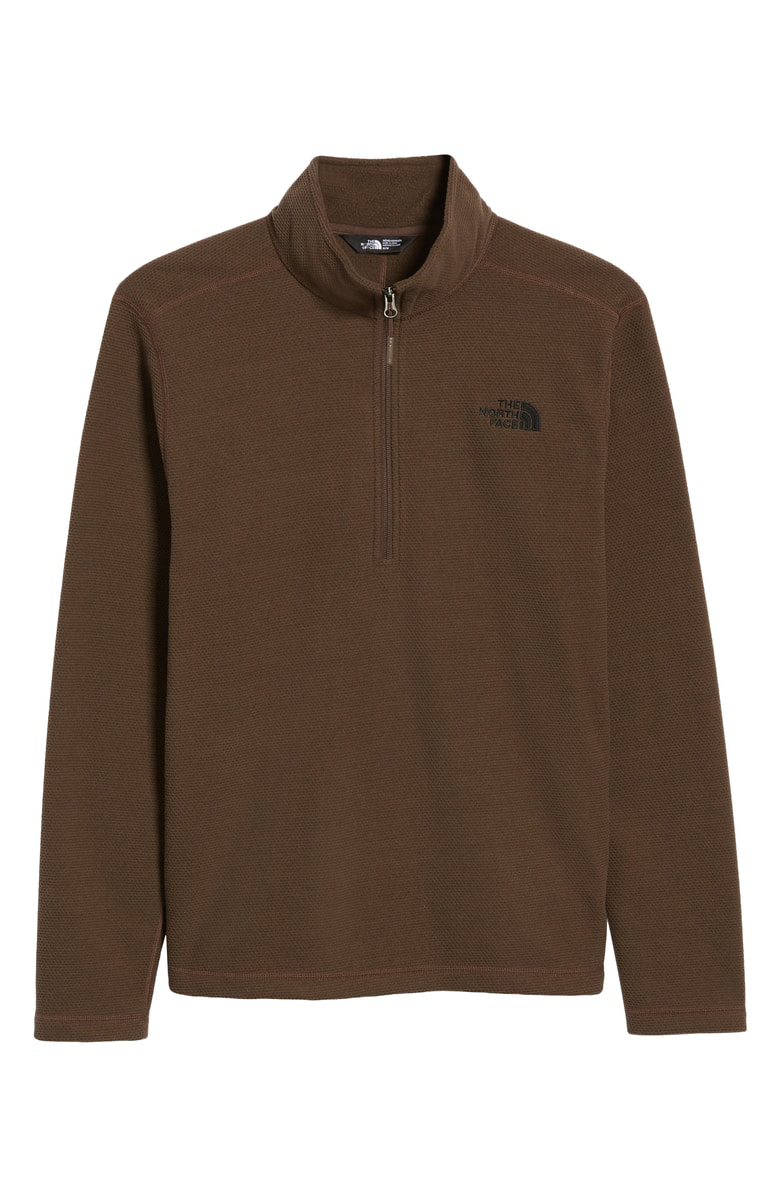 The North Face Texture Cap Rock Quarter Zip Fleece Jacket In Bracken ...
