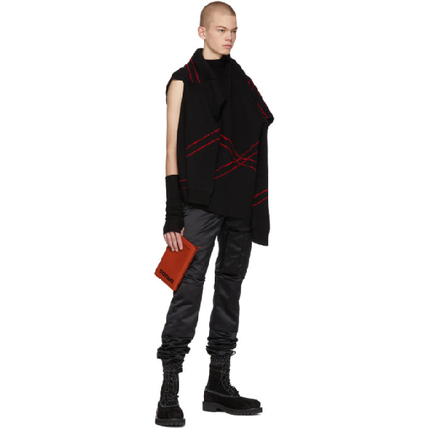 Raf Simons Orange Zipped Book Pouch In 00035 Orang | ModeSens