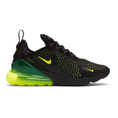 Nike Black & Green Air Max 270 Sneakers In Black/ Volt/ Oil Grey | ModeSens
