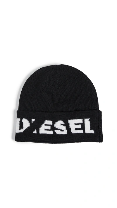 Diesel Logo Beanie In Black | ModeSens