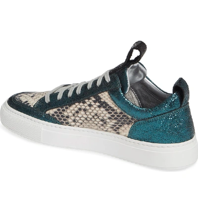 P448 Women's Soho Crackled & Snake-embossed Leather Lace-up Sneakers In ...