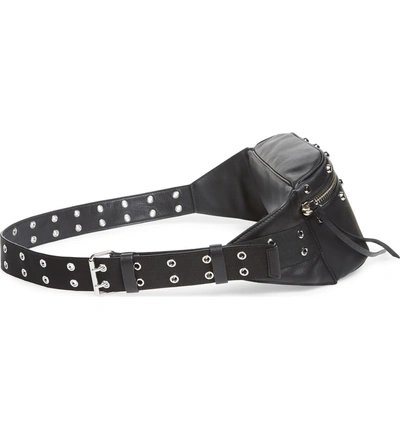 Allsaints Sid Studded Leather Convertible Belt Bag In Black | ModeSens