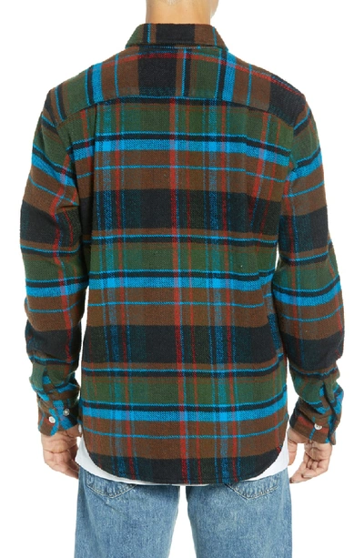 Obey Homebound Heavy Plaid Flannel Shirt Jacket In Black Forrest Multi ...