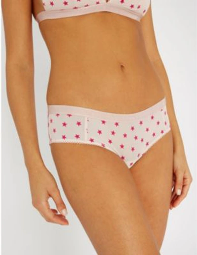Stella Mccartney Betty Mesh Bikini Briefs In Pale Rose | ModeSens