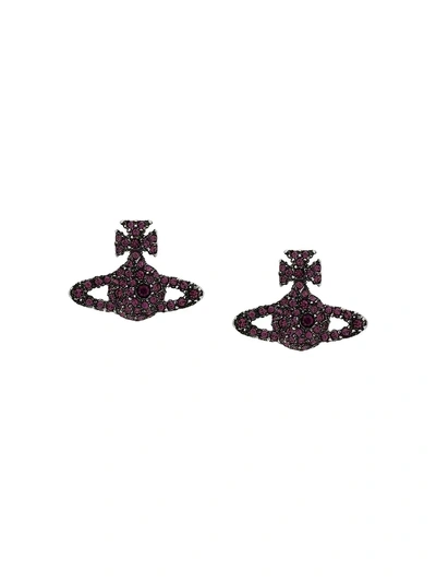 Vivienne Westwood Orb Stud Earrings Purple ModeSens