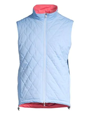 Peter Millar Reversible Microfiber Vest In Cottage Blue | ModeSens