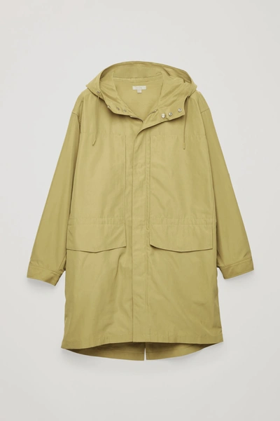 Cos Hooded Nylon Parka In Yellow | ModeSens