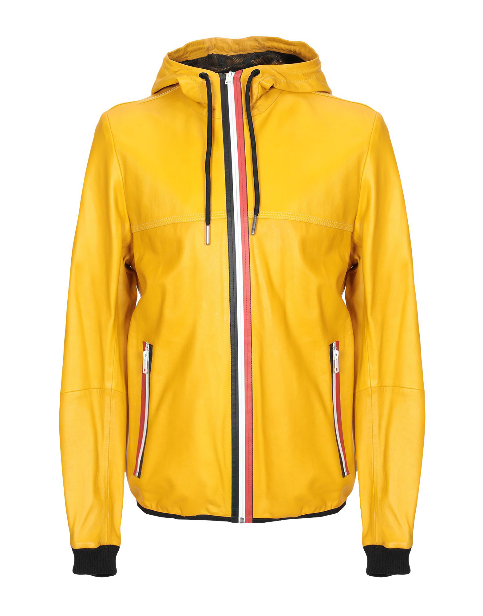 Diesel Leather Jacket In Yellow | ModeSens