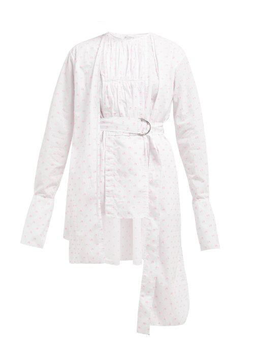 Jw Anderson Polka Dot Fil CoupÉ Cotton Shirt In White Multi Modesens