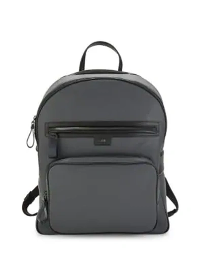 Cavalli Class Logo-strap Leather Backpack In Grey | ModeSens