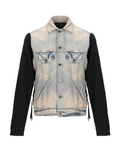 Amiri Two-tone Denim Trucker Jacket In Dirty Indigo Black | ModeSens