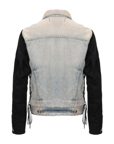 Amiri Two-tone Denim Trucker Jacket In Dirty Indigo Black | ModeSens