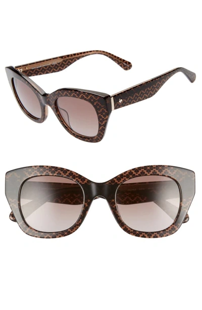 Kate Spade Jalena 49mm Gradient Sunglasses Brown Black Modesens