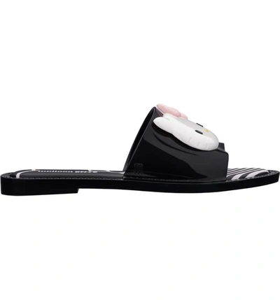 Melissa X Hello Kitty Slide Sandal In Black/ White | ModeSens