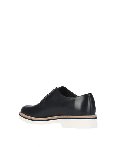 8 By Yoox Laced Shoes In Dark Blue | ModeSens
