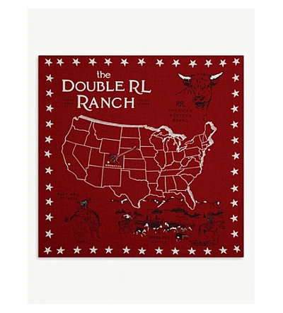 Rrl Ranch Map Cotton Bandana In Turkey Red | ModeSens