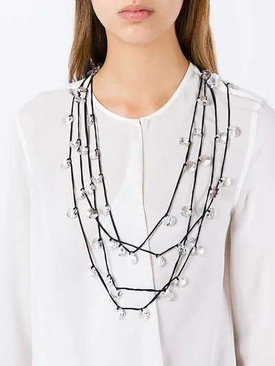Maria Calderara Long Necklace In White | ModeSens