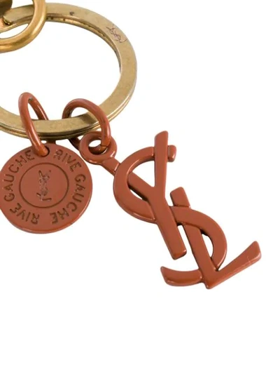 Saint Laurent Ysl Logo Key Ring - Metallic | ModeSens