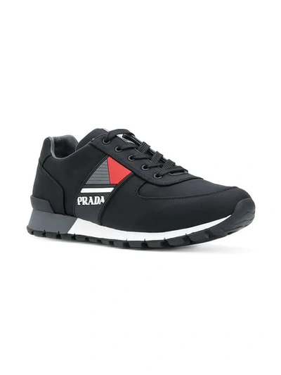 Prada Match Race Cordura Running Sneakers In Black | ModeSens