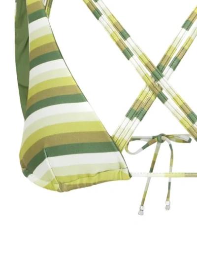 Amir Slama Striped Bikini In Green | ModeSens